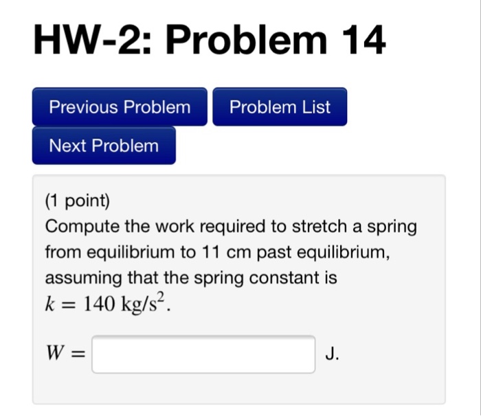 Solved HW-2: Problem 14 Previous Problem Problem List Next | Chegg.com