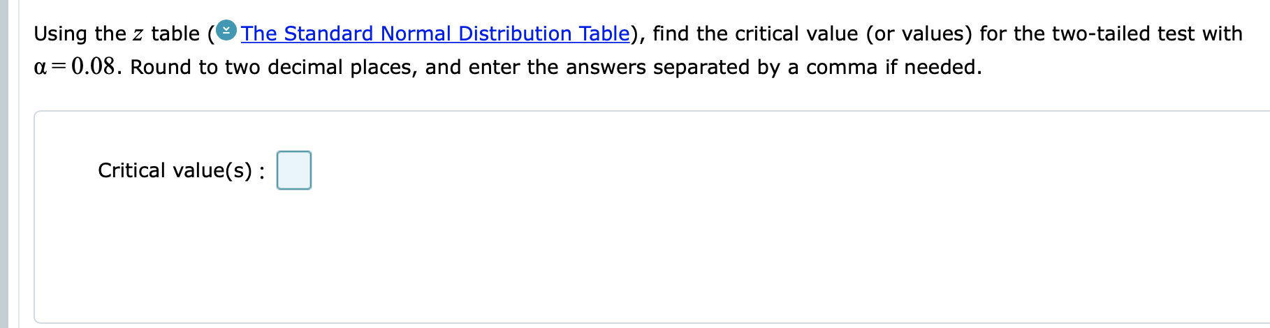 Solved Using the z table The Standard Normal Distribution | Chegg.com