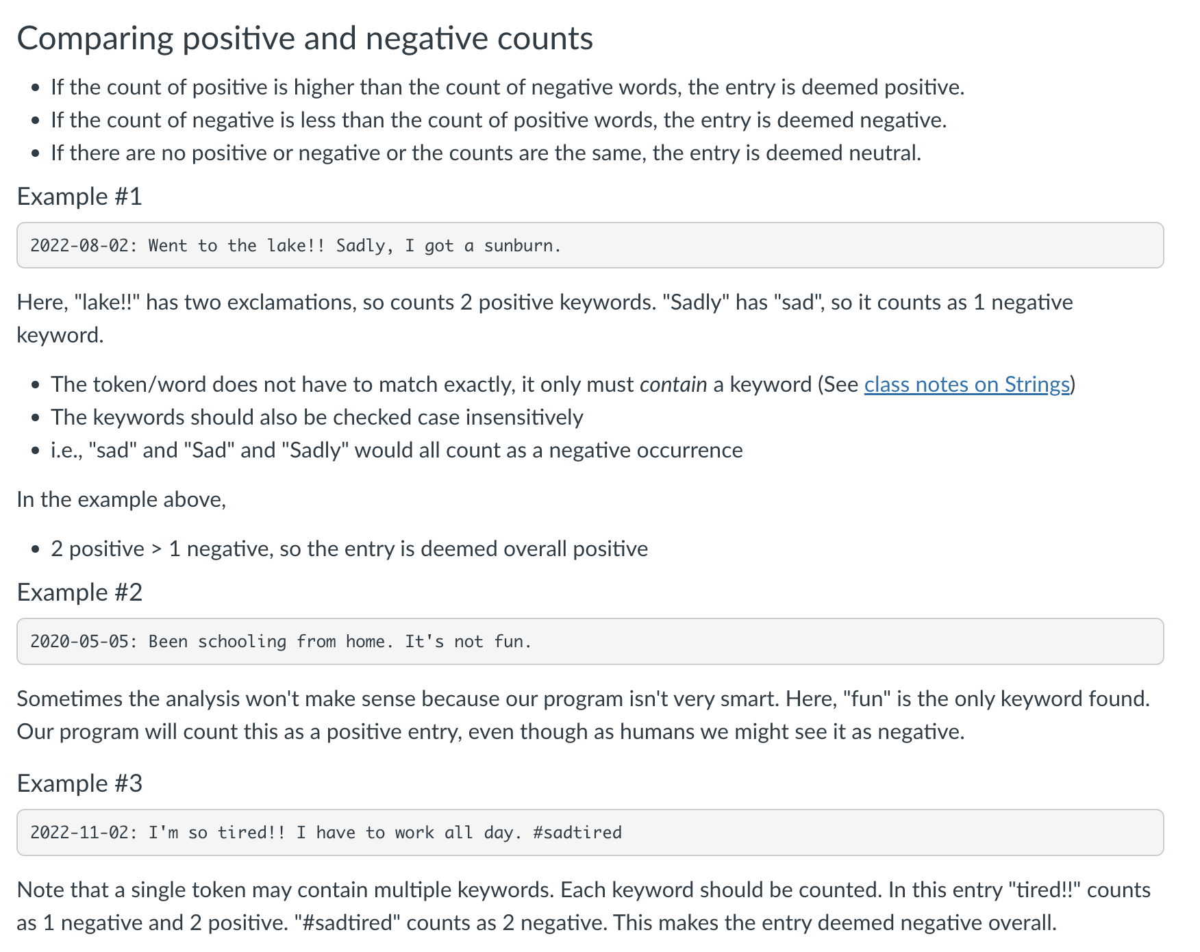 Solved Program \#3: Journal Analysis Due Sunday by 11:59pm | Chegg.com