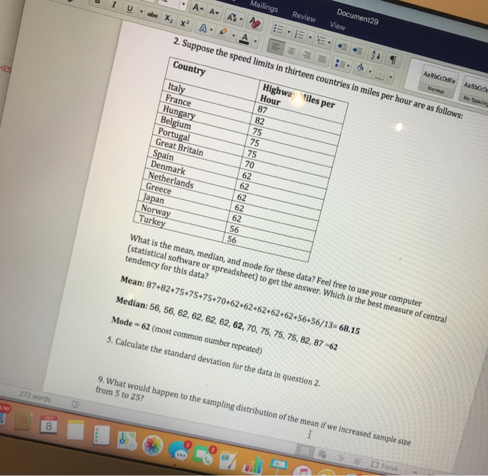 Solved Document29 Mailings Review View AaBbCcDde AaBbCcD 2. | Chegg.com