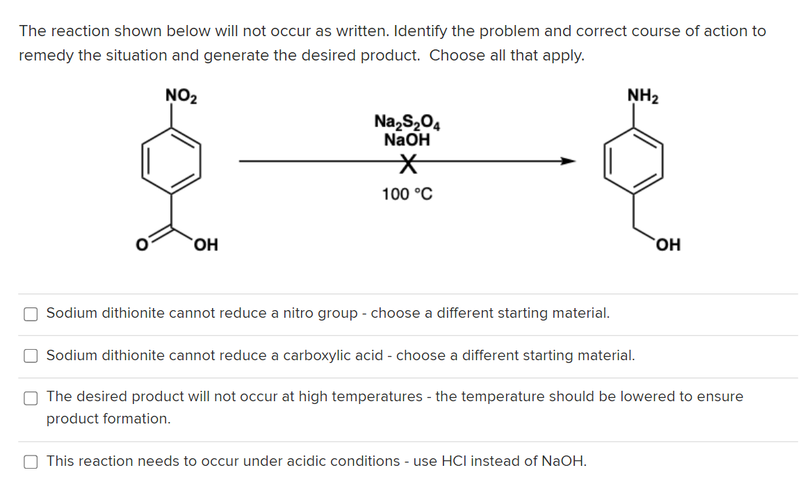 Solved The reaction shown below will not occur as written. | Chegg.com