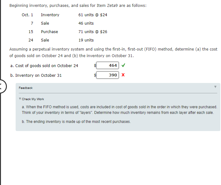 Solved Beginning inventory, purchases, and sales for Item | Chegg.com