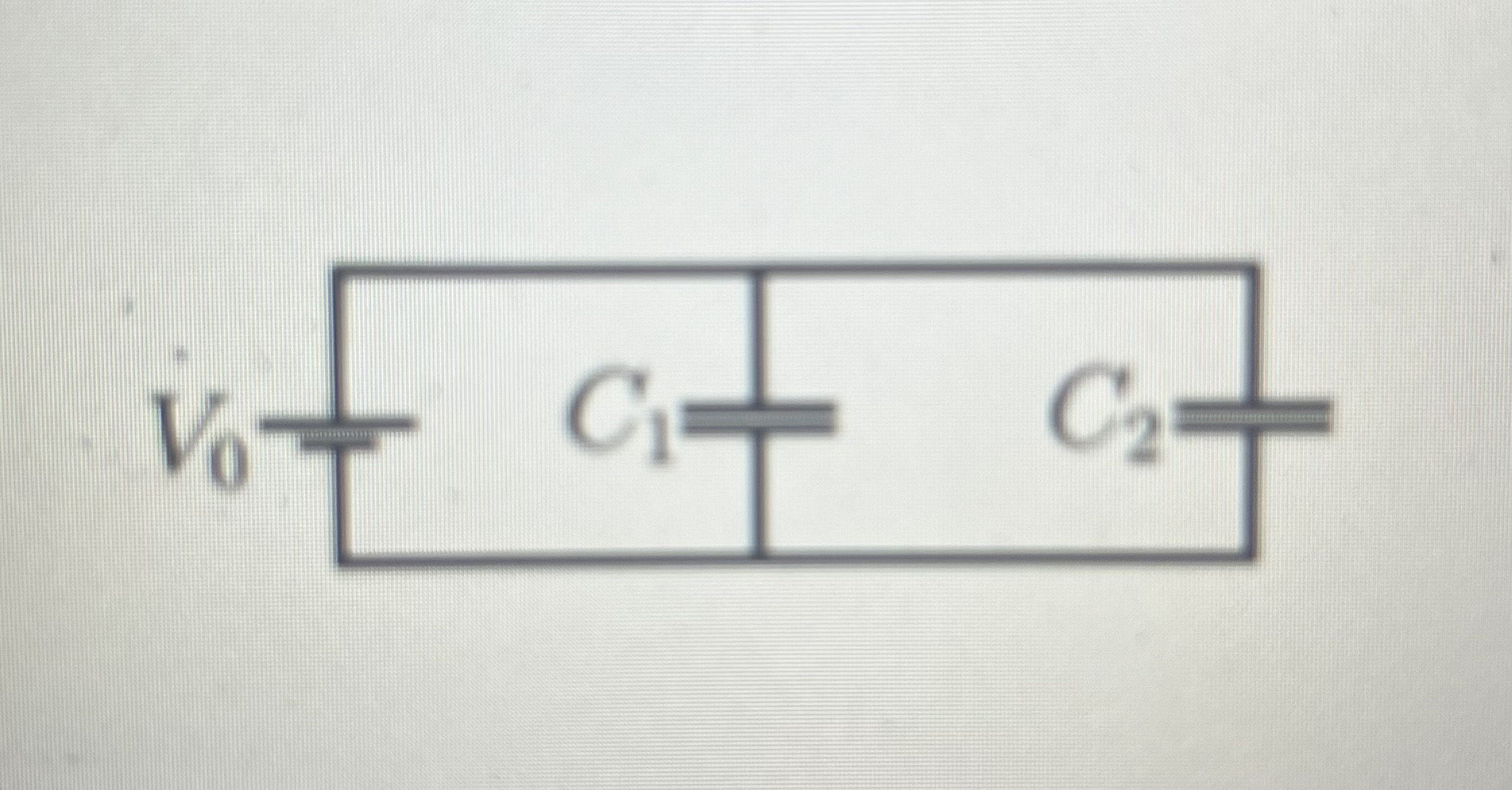 Solved Capacitors C1 ﻿and C2 ﻿are connected, as shown, with | Chegg.com