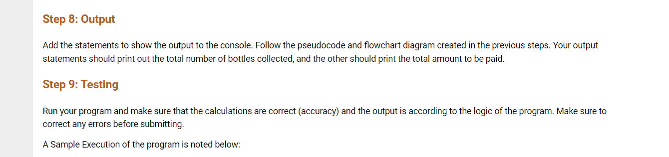 Solved Add the statements to show the output to the console. | Chegg.com