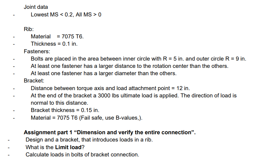 Solved Joints are generally heavy loaded. In this assignment | Chegg.com