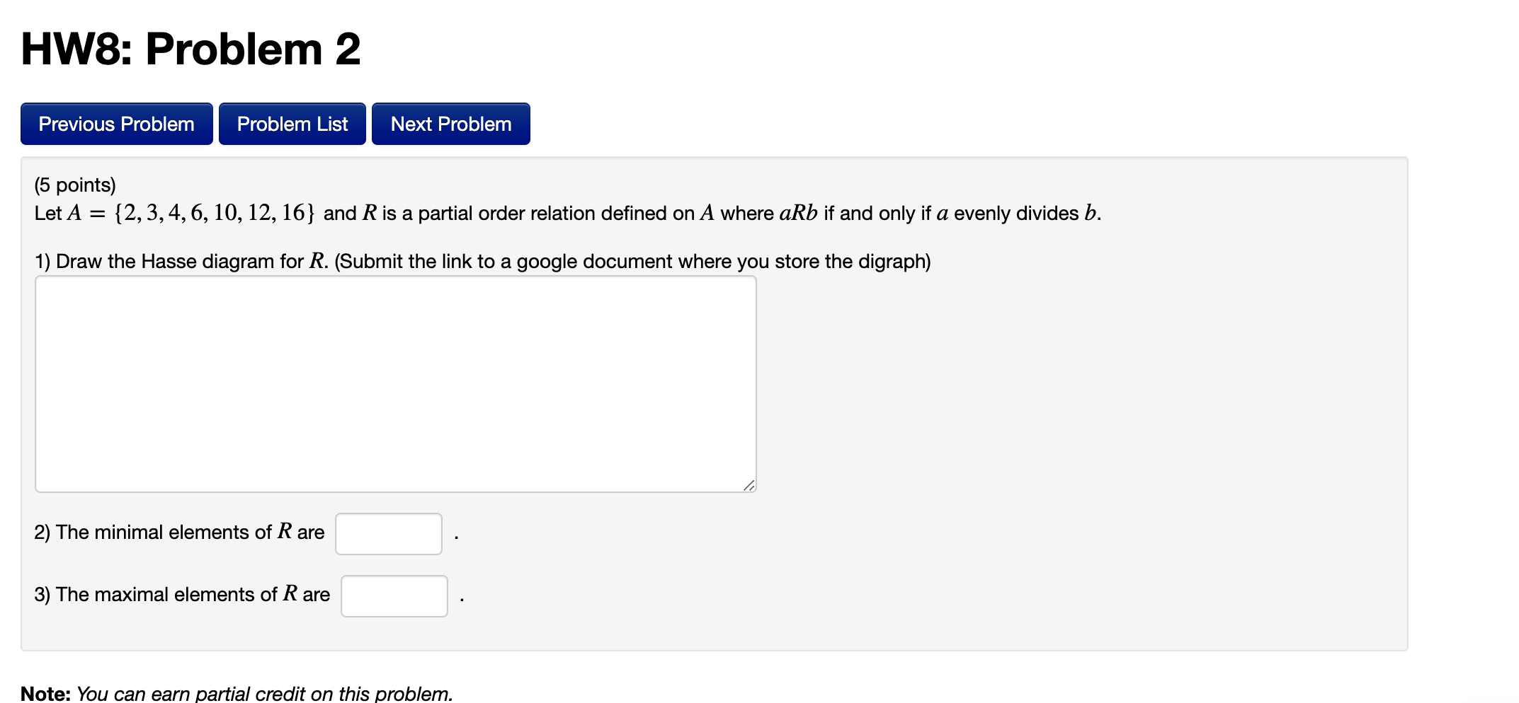 Solved HW8: Problem 2 Previous Problem Problem List Next | Chegg.com