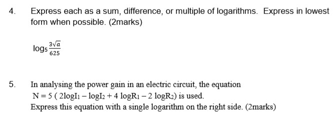 Solved 4. Express each as a sum, difference, or multiple of | Chegg.com
