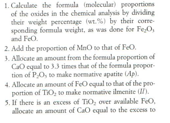 I need a hand with Question 1. The CIPW norm | Chegg.com