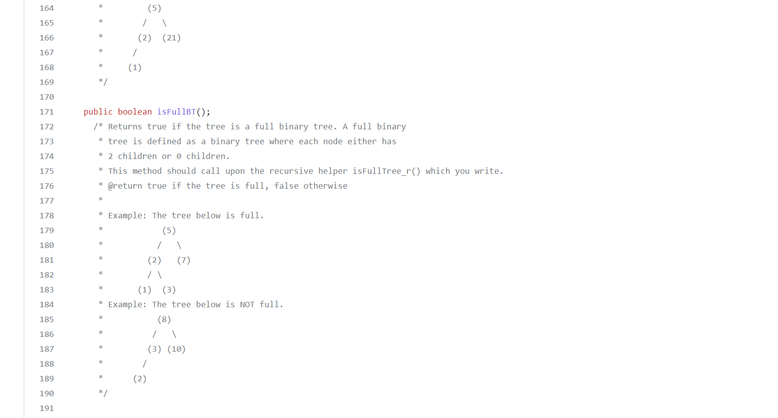 Solved Write The Implementations For The Methods Below In 