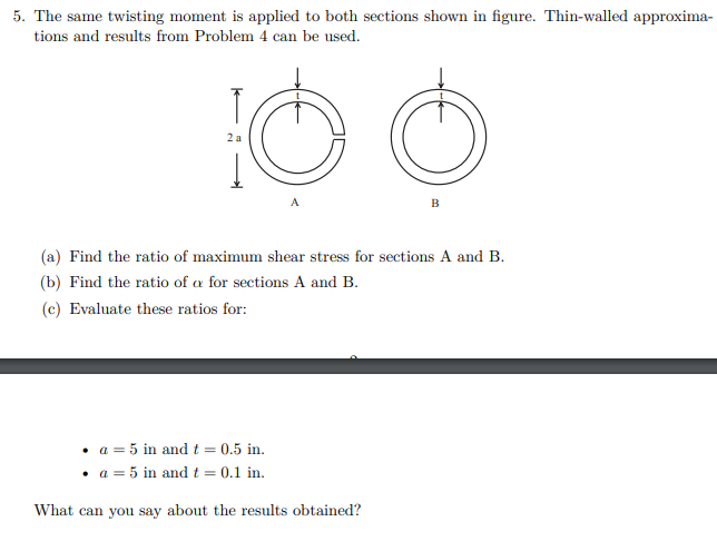Solved The same twisting moment is applied to both sections | Chegg.com
