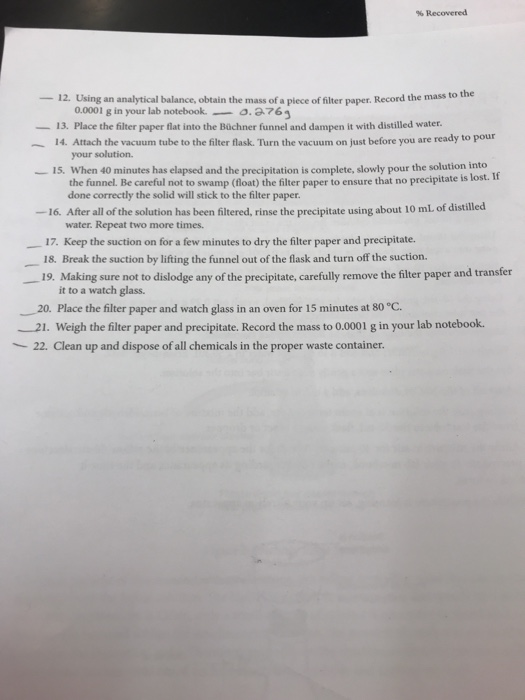 Solved DATA ANALYSIS Mass of filter paper Mass of filter | Chegg.com