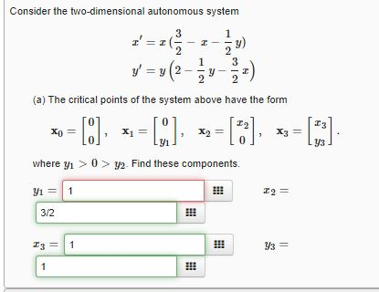 Solved Consider the two-dimensional autonomous system (a) | Chegg.com