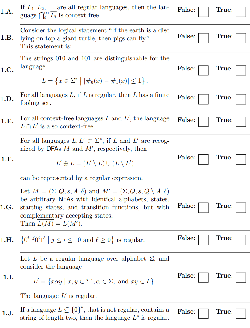 Solved If L1,L2,… are all regular languages, then the lan- | Chegg.com