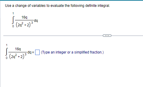 Solved Use a change of variables to evaluate the following | Chegg.com