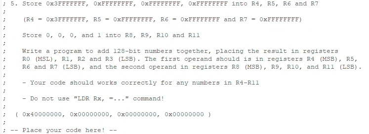 Solved In ARM assembly code please! | Chegg.com