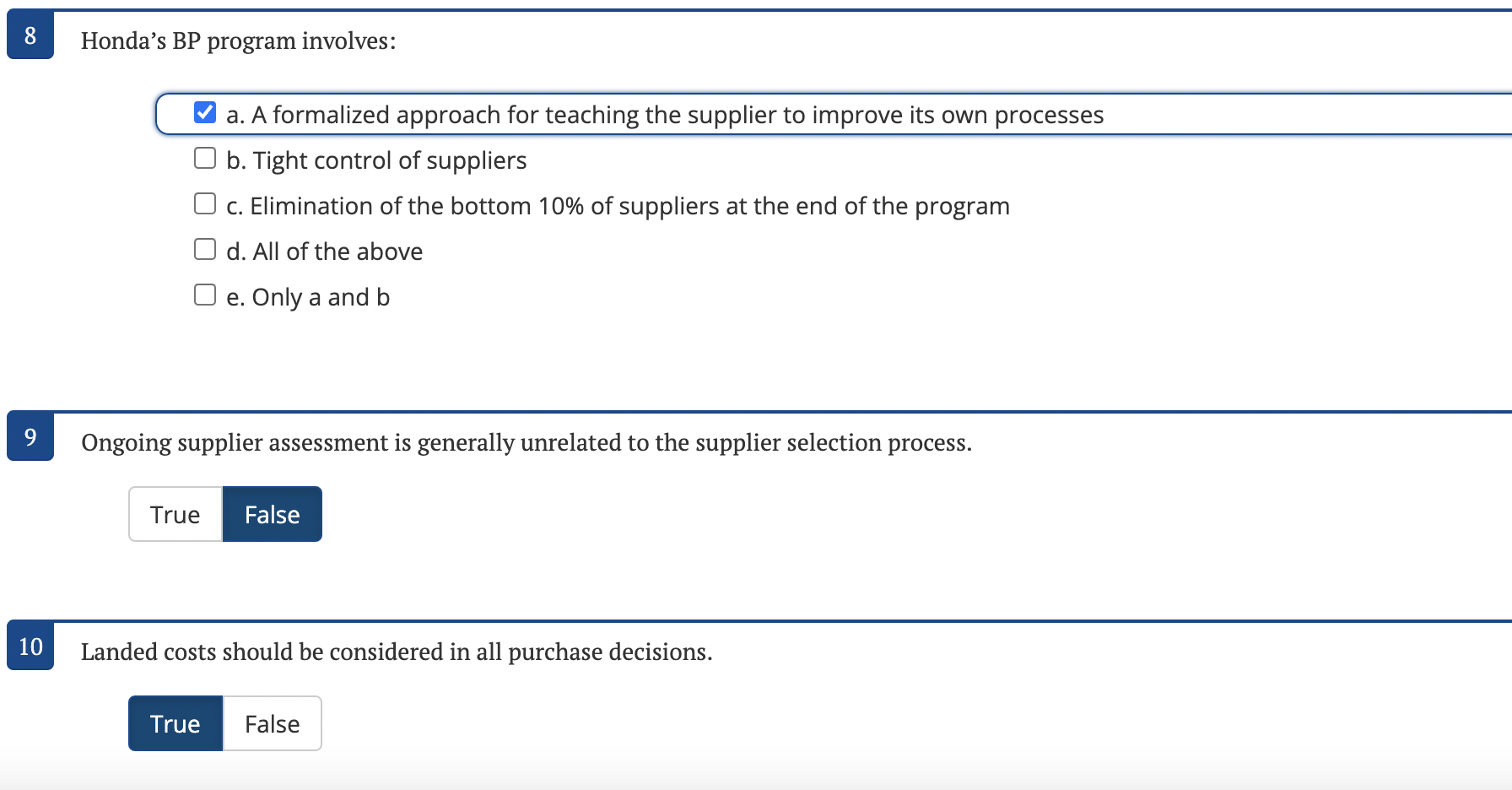Solved Honda's BP program involves: a. A formalized approach | Chegg.com