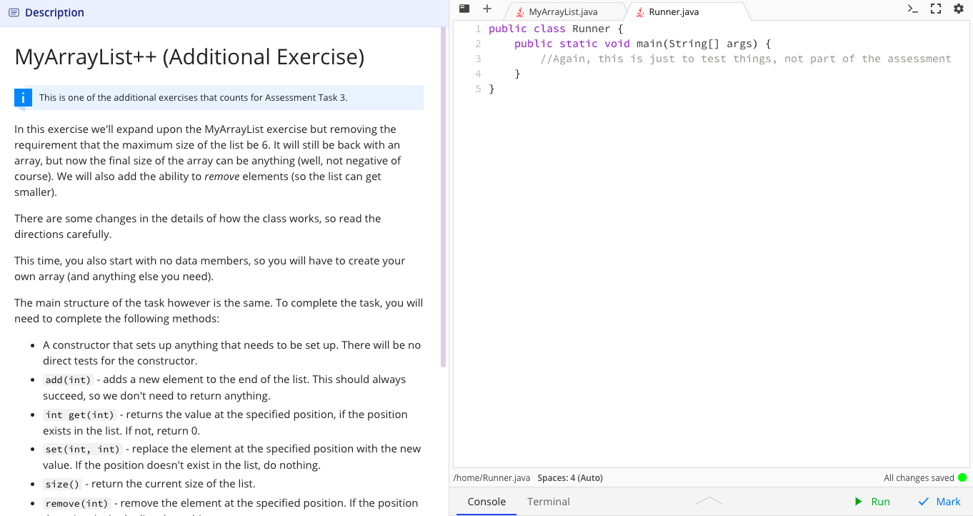 Solved E Description MyArrayList++ (Additional Exercise) + | Chegg.com Solved E Description MyArrayList++ (Additional Exercise) + | Chegg.com