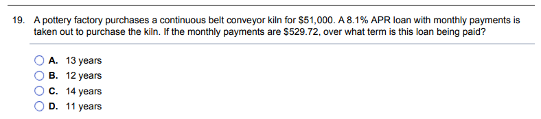 Solved 19. A pottery factory purchases a continuous belt | Chegg.com