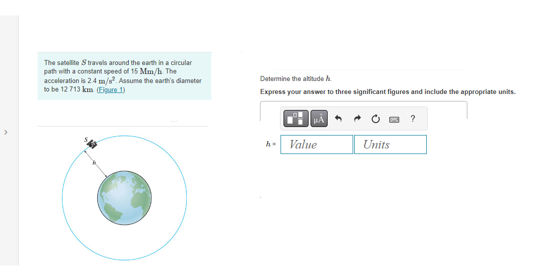 Solved The satellite S travels around the earth in a | Chegg.com