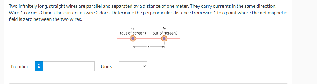 Two infinitely long, straight wires are parallel and | Chegg.com