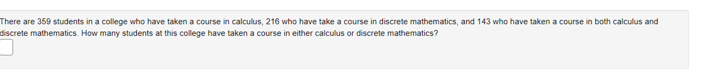 Solved Find the number of elements in A1∪A2∪A3 if there are | Chegg.com