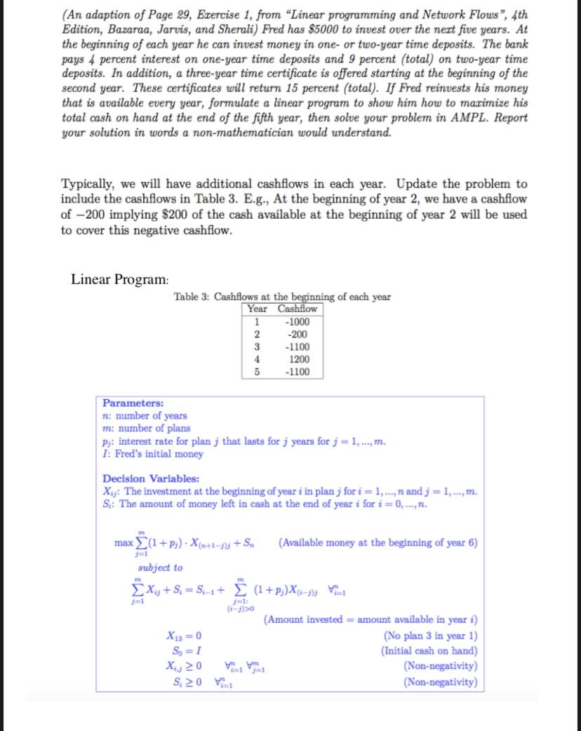 (An adaption of Page 29, Exercise 1, from "Linear | Chegg.com