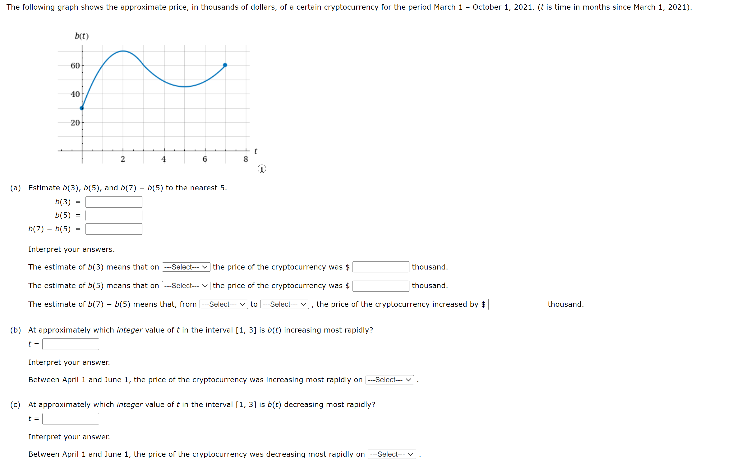 Solved A Estimate B 3 B 5 And B 7 −b 5 To The Nearest