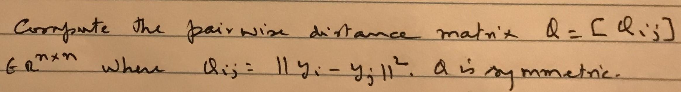 Solved Write a python program to Compute the pairwise | Chegg.com