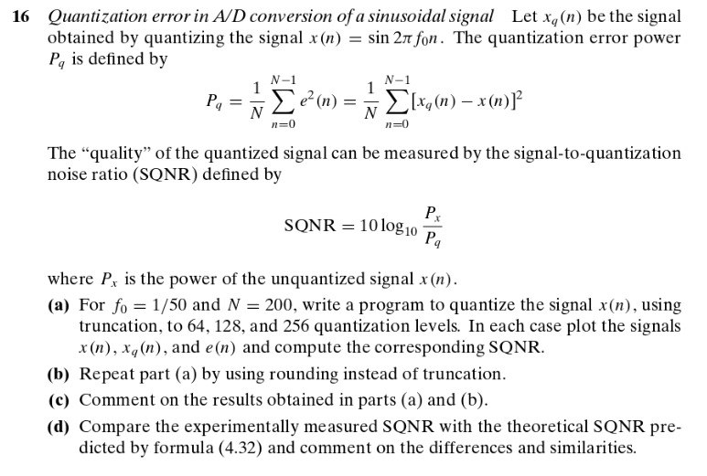 Solved 16 ﻿Quantization error in AD ﻿conversion of a | Chegg.com
