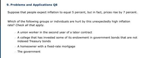 Solved 9. Problems and Applications Q8 Suppose that people | Chegg.com