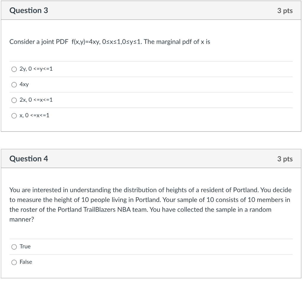 Solved Consider a joint PDF f(x,y)=4xy,0≤x≤1,0≤y≤1. The | Chegg.com
