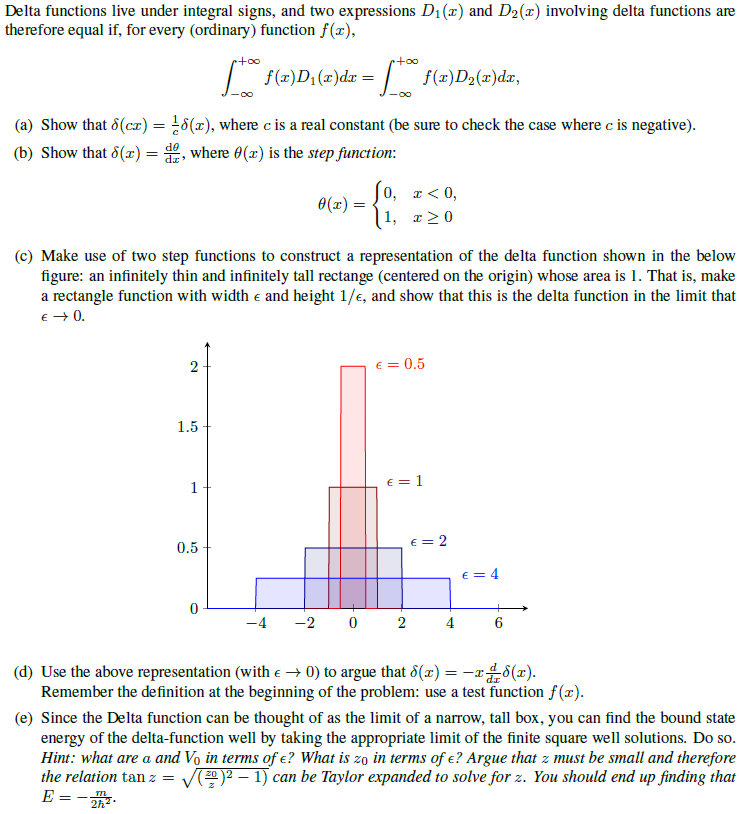 Delta functions live under integral signs, and two | Chegg.com