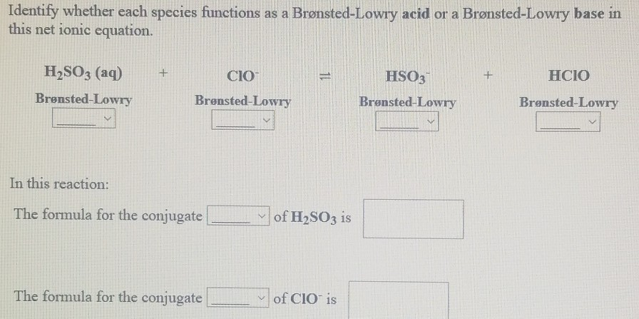 Solved Identify whether each species functions as a | Chegg.com Solved Identify whether each species functions as a | Chegg.com