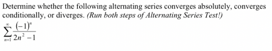 Solved Determine whether the following alternating series | Chegg.com