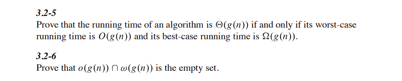 Solved 3 2−5 Prove That The Running Time Of An Algorithm Is