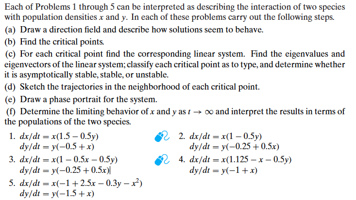 Each of Problems 1 through 5 can be interpreted as | Chegg.com