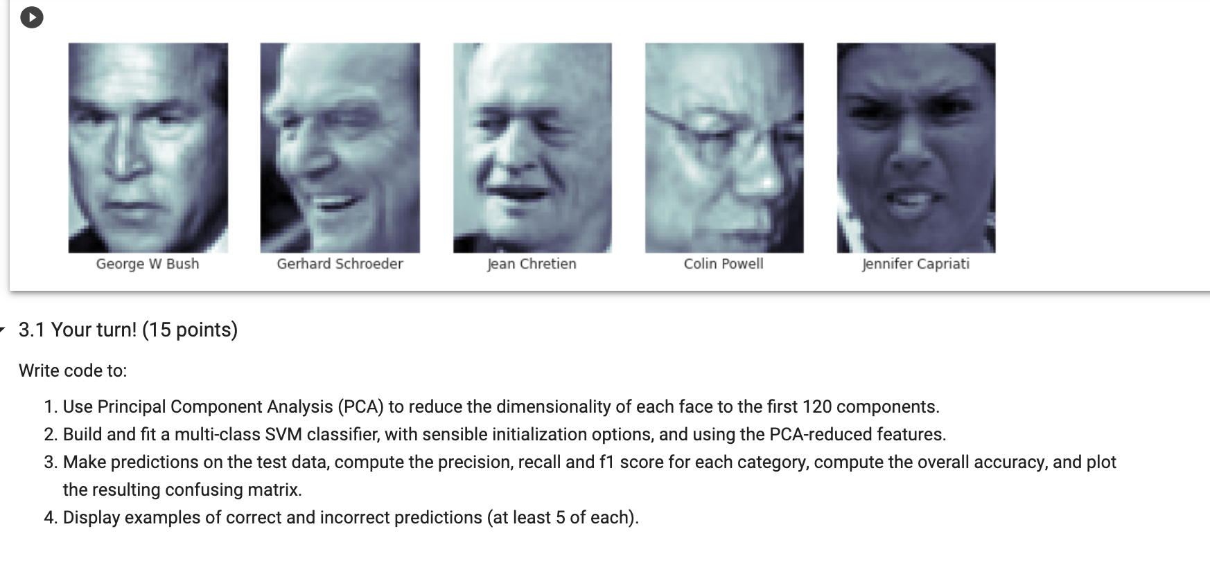 In this part you will build a face recognition | Chegg.com