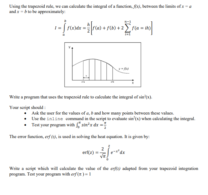 Solved Using the trapezoid rule, we can calculate the | Chegg.com
