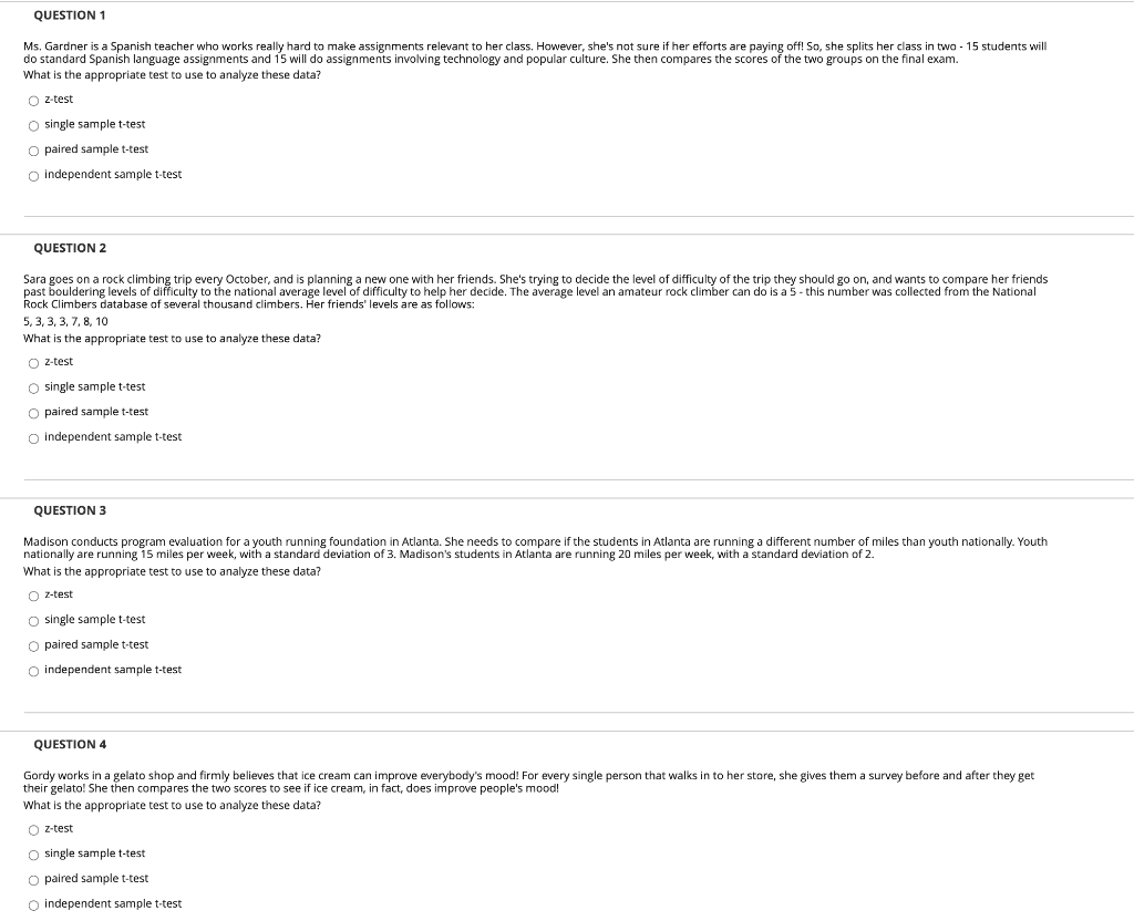 Solved These are 4 different questions, and they all are | Chegg.com