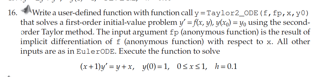 Solved 16. Whrite a user-defined function with function call | Chegg.com