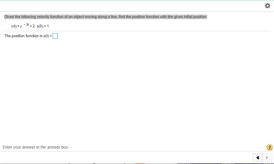 Solved Given The Following Velocity Function Of An Object