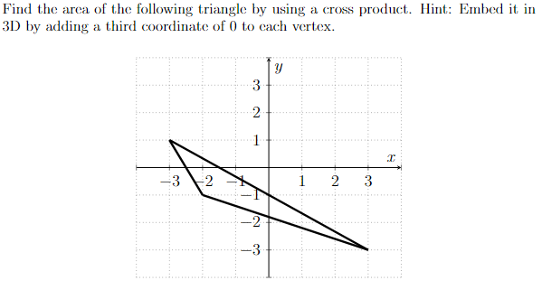 Find the area of the following triangle by using a | Chegg.com