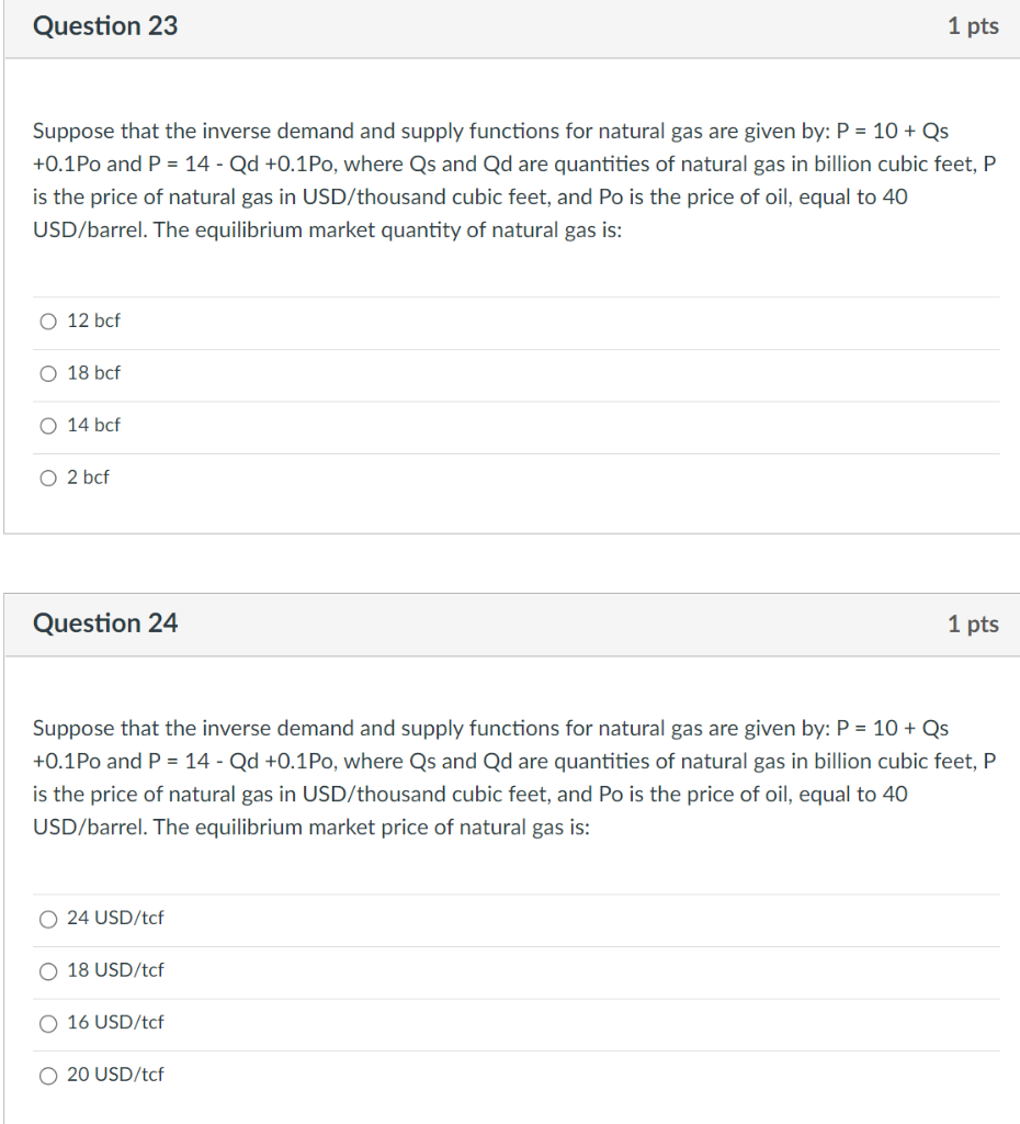 Solved Suppose that the inverse demand and supply functions | Chegg.com
