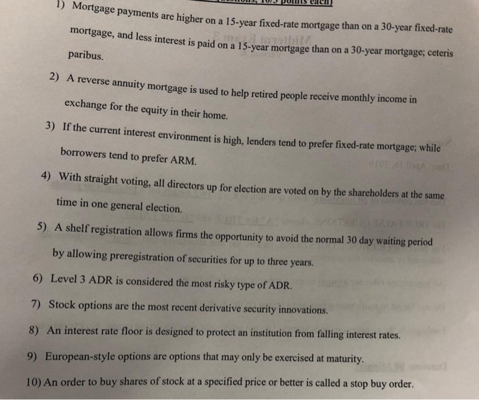 Solved 1) gage payments are higher on a 15-year fixed-rate | Chegg.com