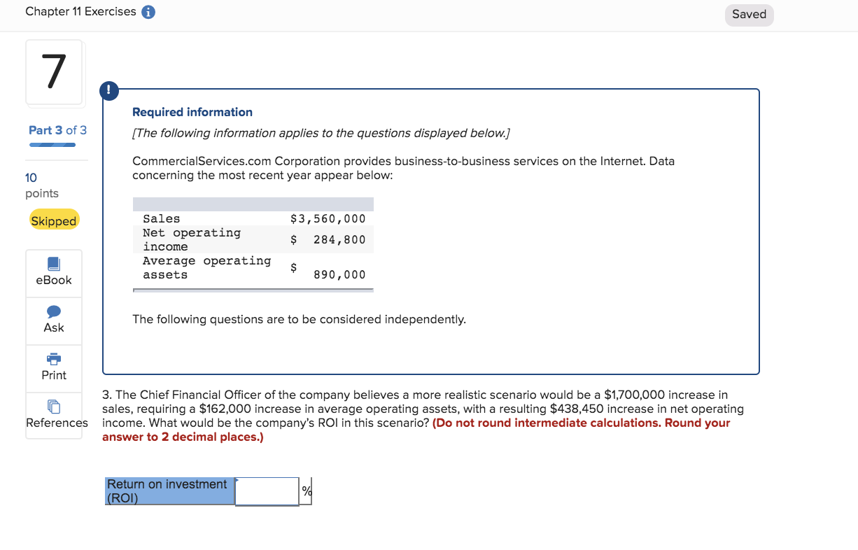 Solved Chapter 11 Exercises Saved Part 3 of 3 Required | Chegg.com