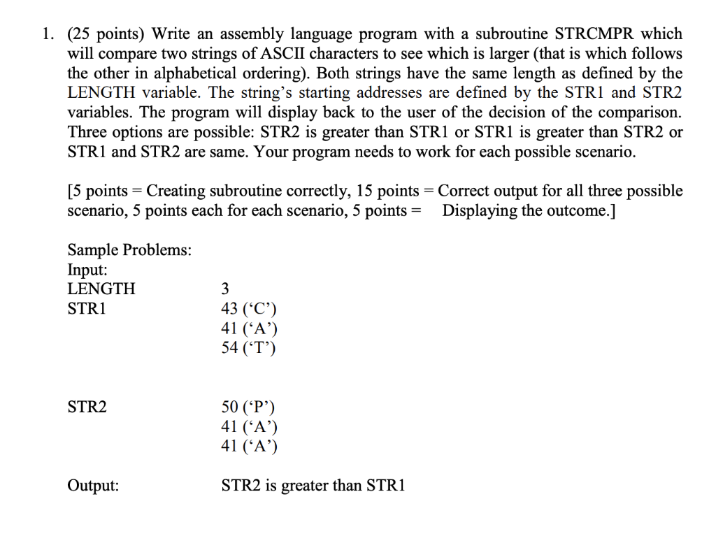 Solved This is an ARM processor assembly language question. | Chegg.com