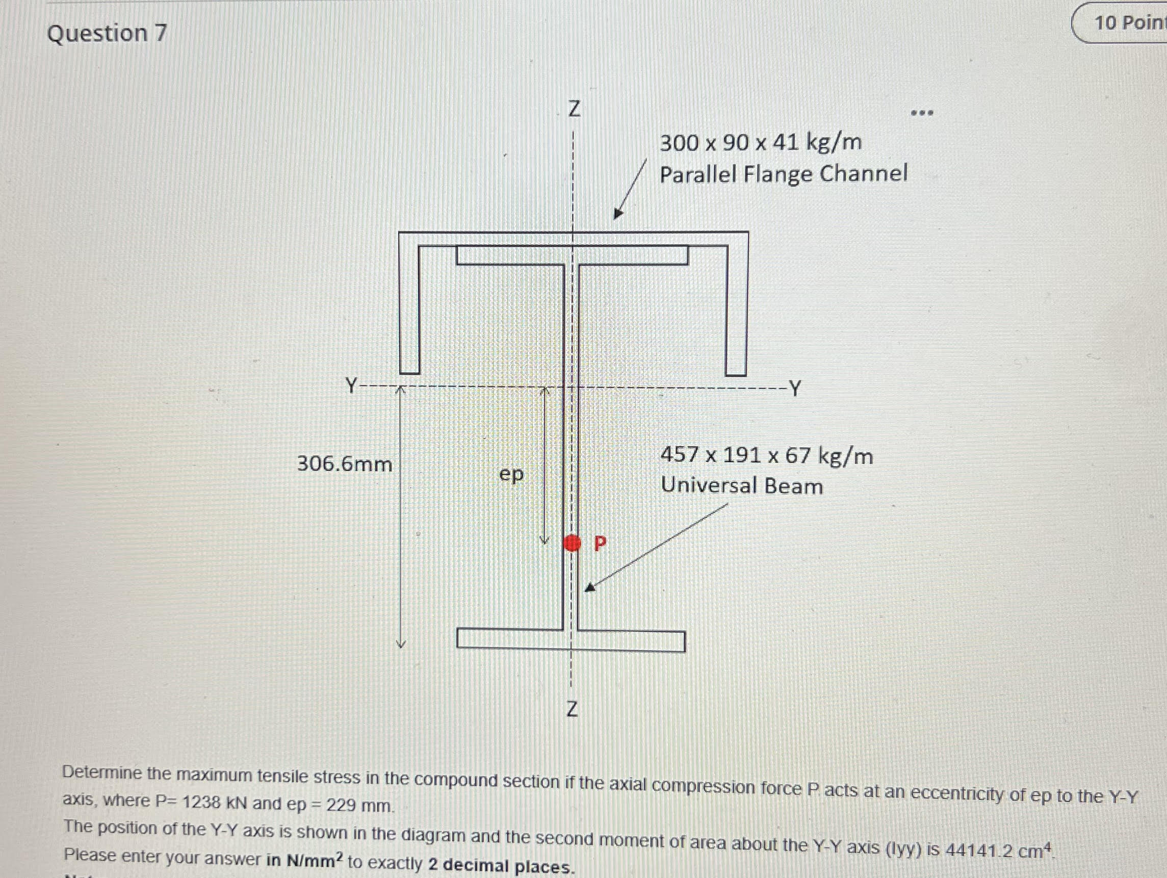 Solved Question 7 Z Determine the maximum tensile stress in | Chegg.com