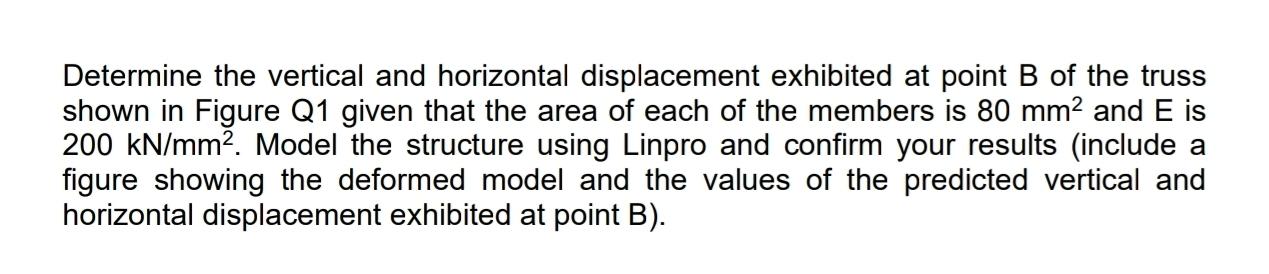 Solved Determine the vertical and horizontal displacement | Chegg.com