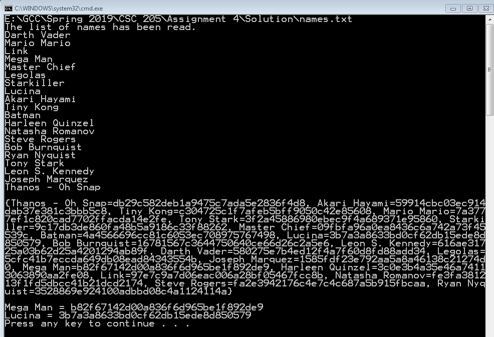Solved Complete the code for Hashes.java and Main.java. Use | Chegg.com