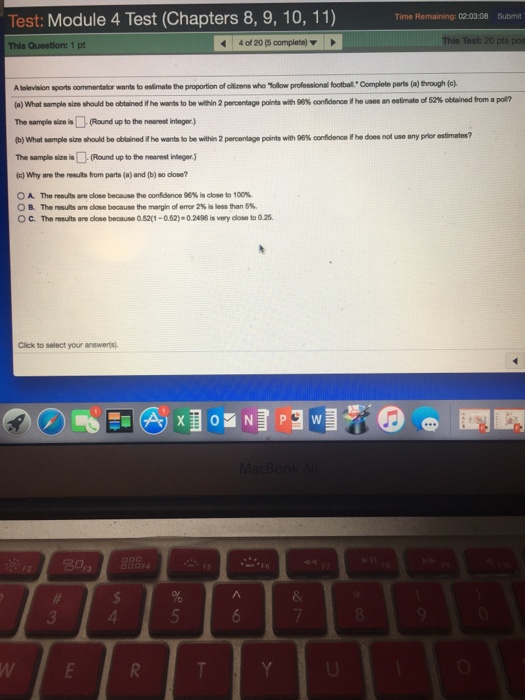 Solved Test: Module 4 Test (Chapters 8, 9, 10, 11) Time | Chegg.com